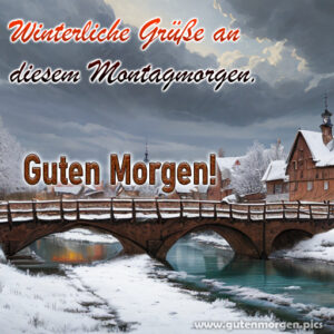 Elegantes Guten Morgen Montag Winter Bilder