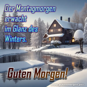 Elegantes Guten Morgen Montag Winter Bilder