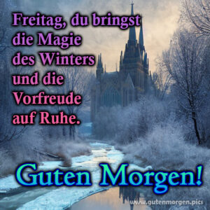 ᐅ100+ Guten Morgen Freitag Winter Bilder & Grüße - Guten Morgen Bilder
